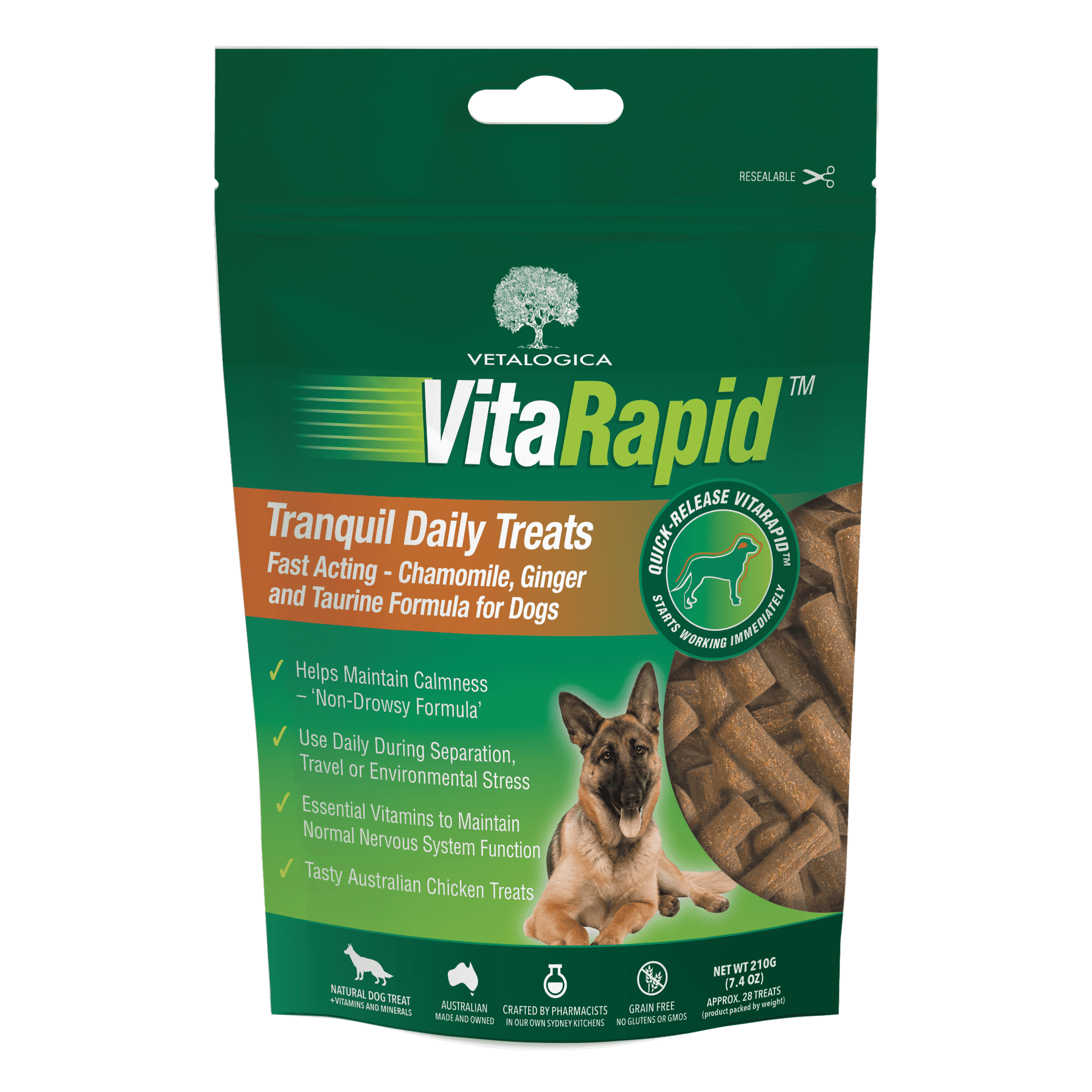VitaRapid® Tranquil Daily Treats For Dogs - Australian Made & Owned