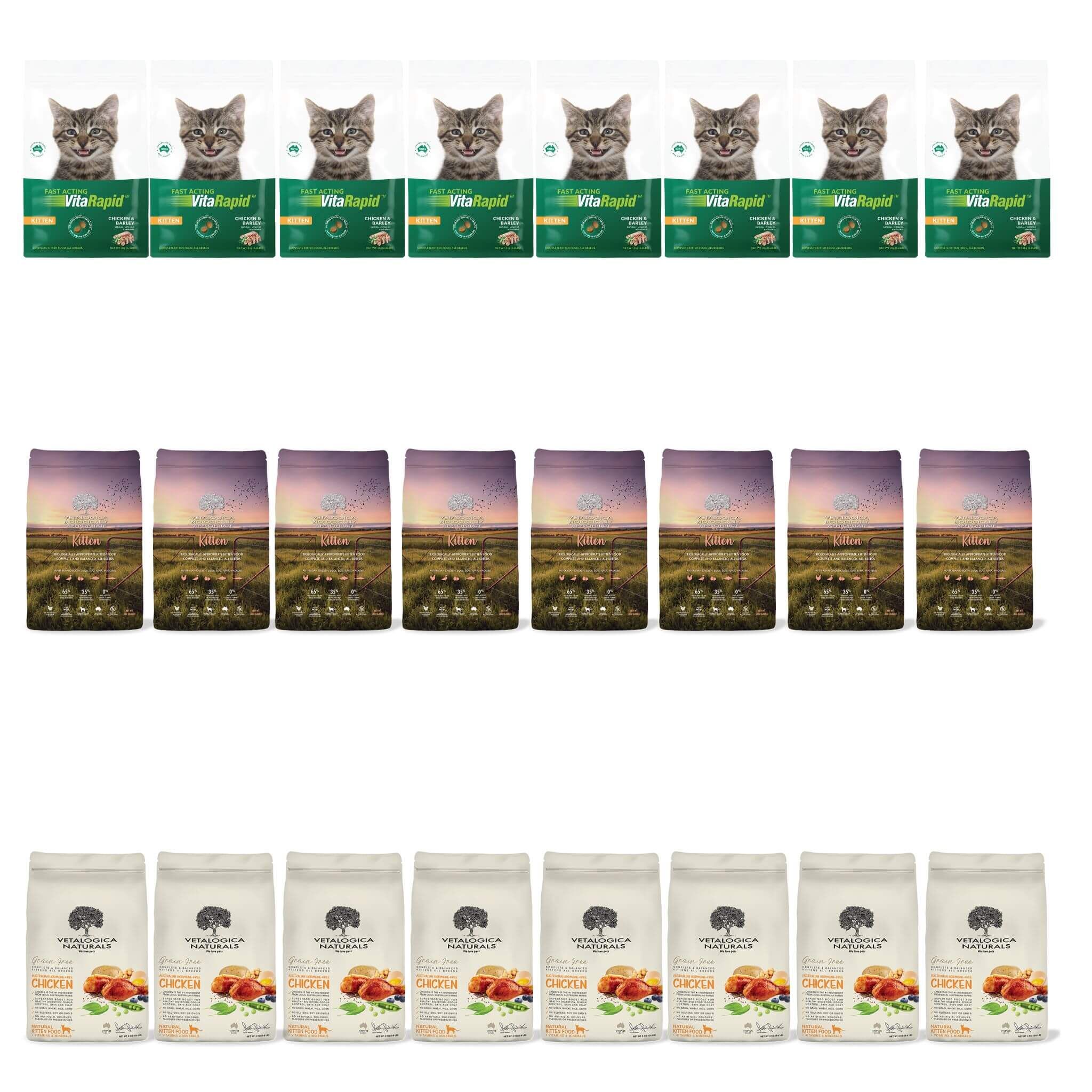 24 x 100g VitaRapid Science Kitten Food SAMPLES (MIXED)